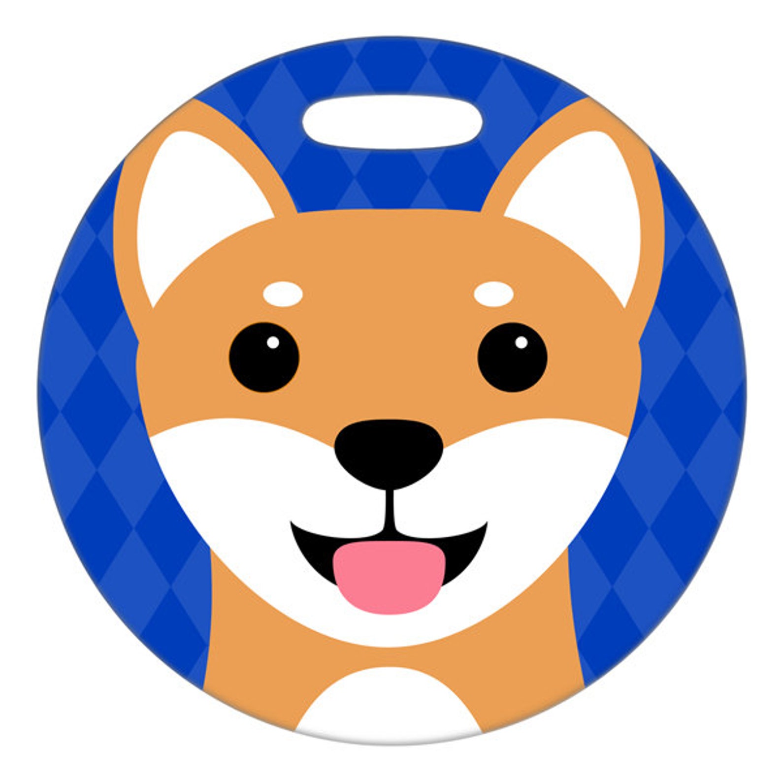 Luggage Tag Shiba Inu Round Plastic Bag Tag - Etsy