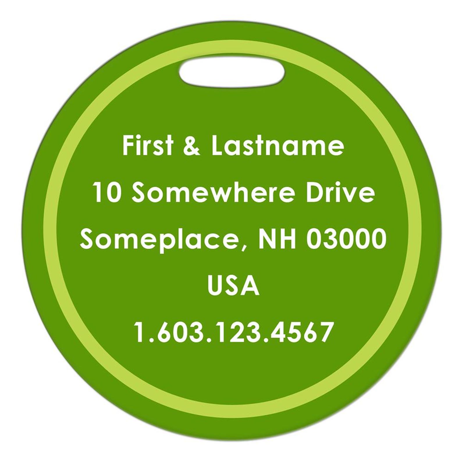 Luggage Tag - Cute Little Turtle - 4 Inch Round Plastic Bag Tag - Etsy