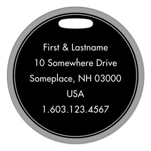 Luggage Tag - by the Light of the Moon Photo - 2.5 Inch or 4 Inch Round ...