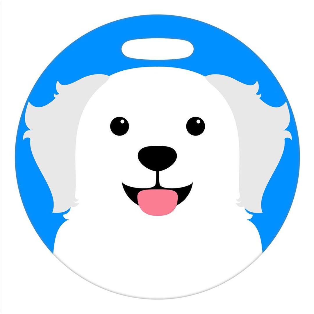 Luggage Tag - Great Pyrenees - Round Plastic Bag Tag - Etsy