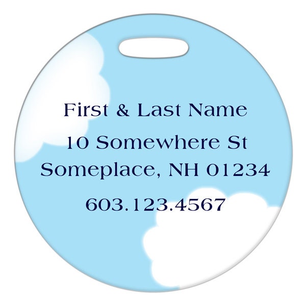 Luggage Tag Flying Yellow Dog Round Plastic Bag Tag | Etsy