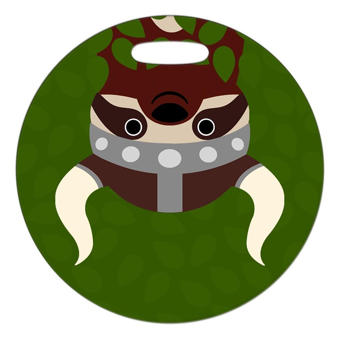 Luggage Tag - Stealthy the Viking Sloth - Round Plastic Bag Tag - Etsy