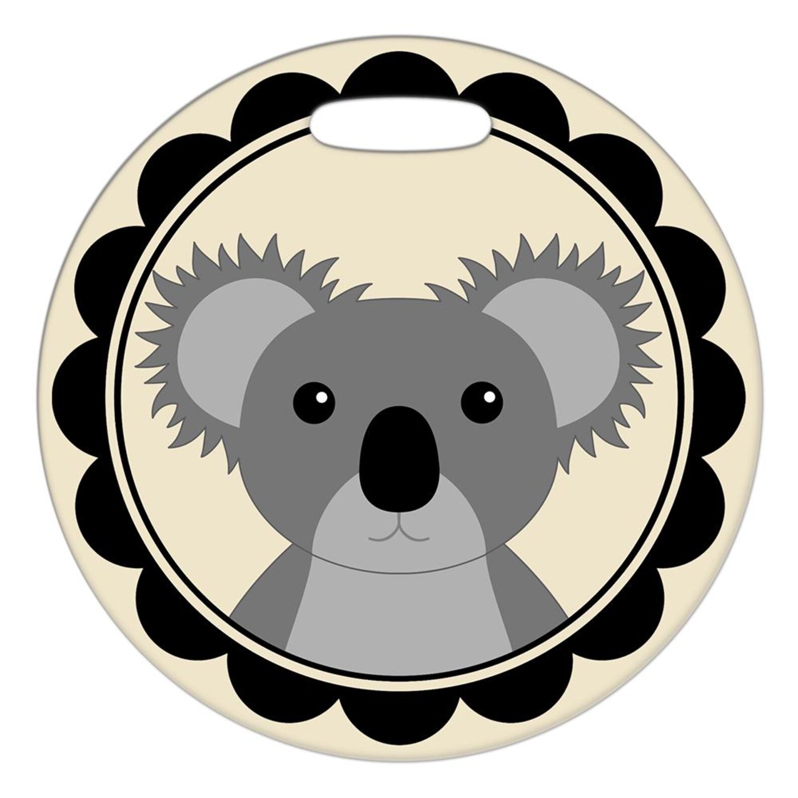Luggage Tag - Koala - 2.5 Inch or 4 Inch Round Large Plastic Bag Tag - Etsy