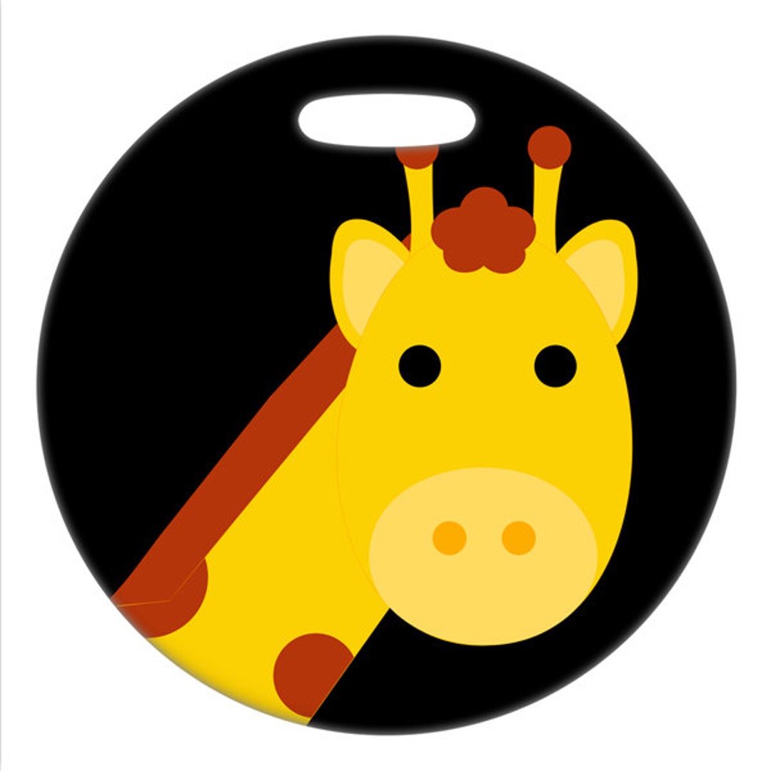 Luggage Tag Giraffe 2.5 Inch or 4 Inch Round Plastic Tag - Etsy