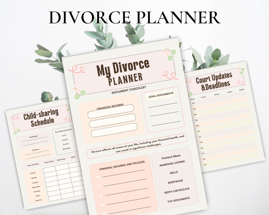 Printable Divorce Planner 2024 | Divorce Journal | Divorce Plan Bundle | Post-separation Planner ...