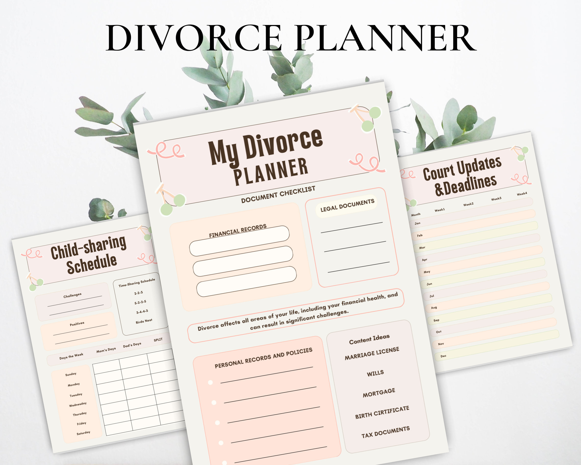 Printable Divorce Planner 2024 | Divorce Journal | Divorce Plan Bundle ...