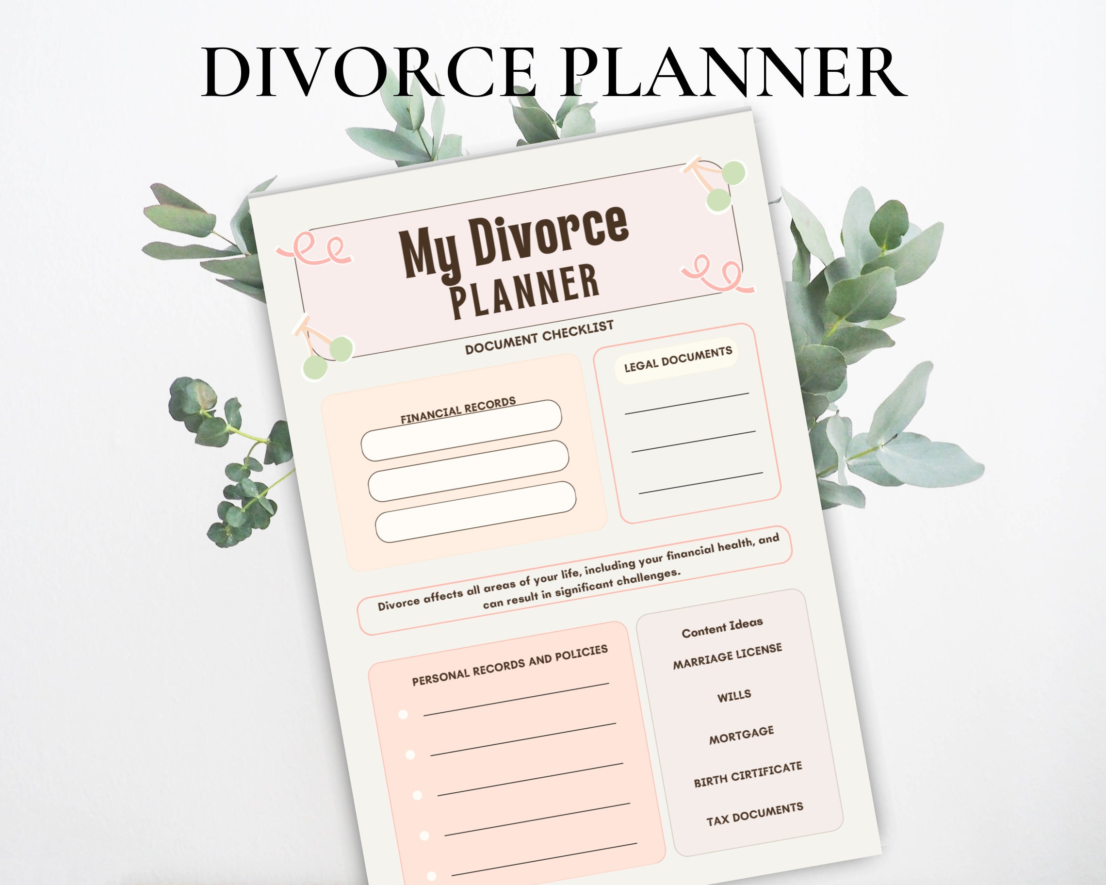 Printable Divorce Planner 2024 | Divorce Journal | Divorce Plan Bundle ...