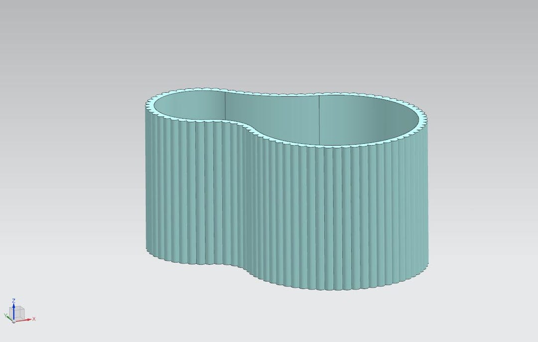 3D Model – Wavy Fluted Vase STL File, Modern Pen Holder (digital ...