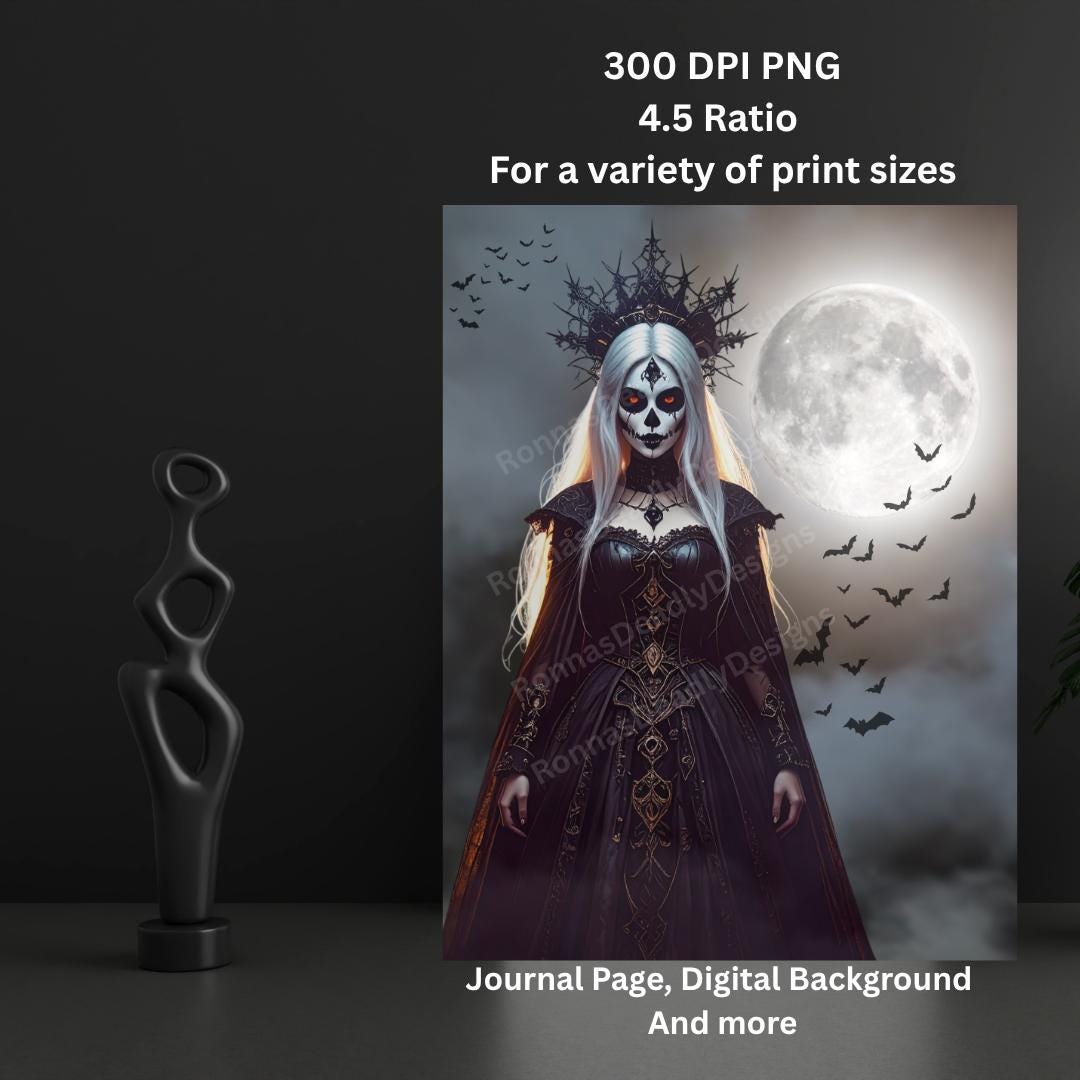 Gothic Queen Skull Art: Dark Fantasy Portrait (digital Download) - Etsy