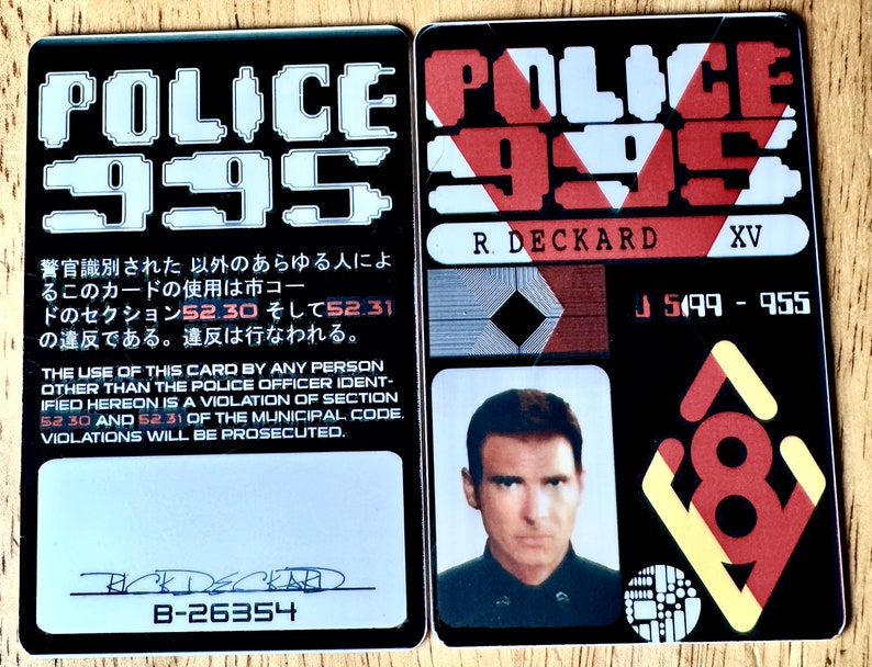 Blade Runner Deckard ID Prop (modernized) - Etsy
