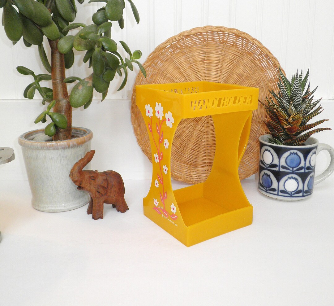 Vintage 1971 Evlo Plastics Milk Carton Handi Holder Golden Yellow ...