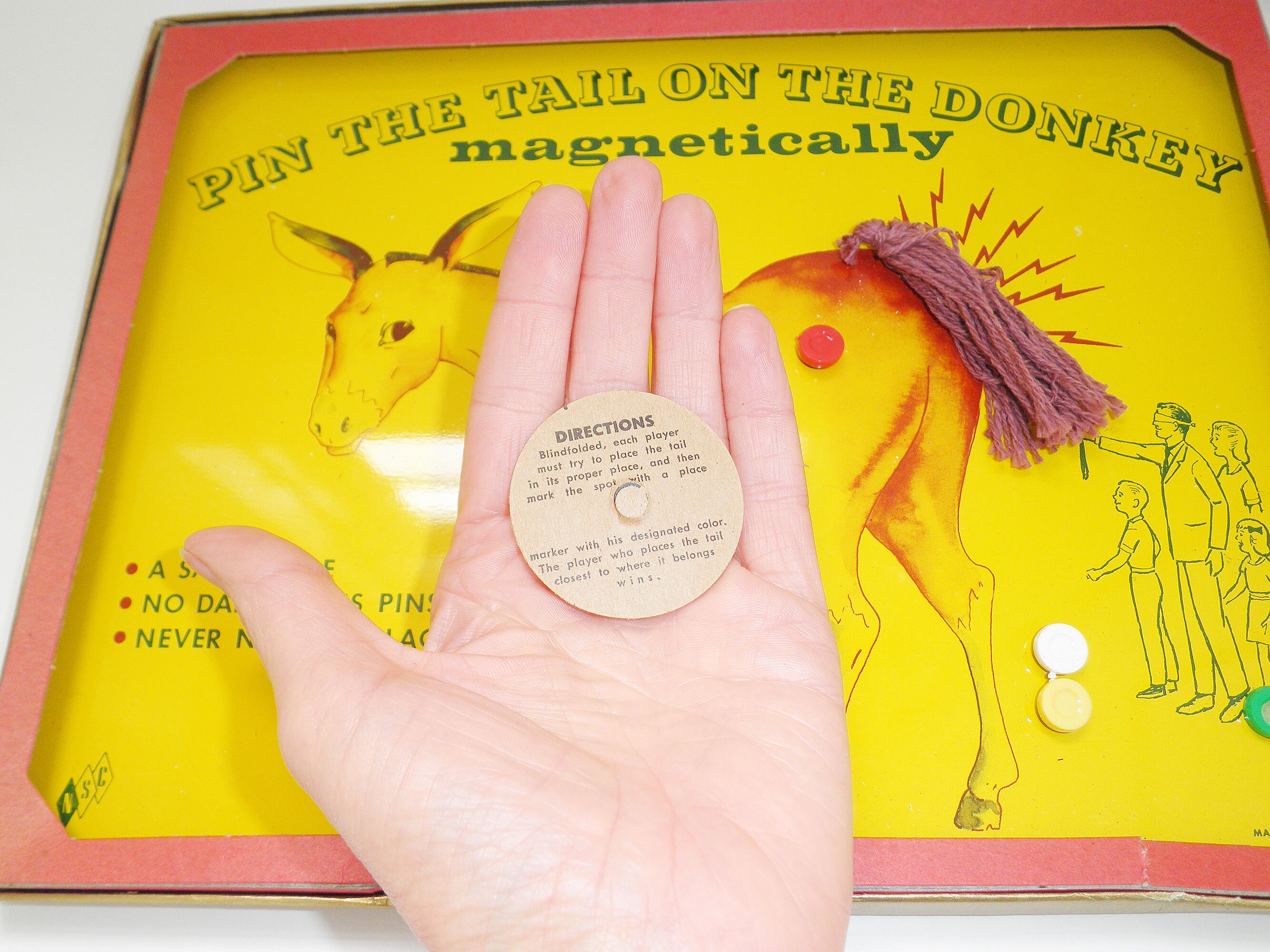 Vintage NSC Pin the Tail on the Donkey Magnetically Mid Century 1950s ...