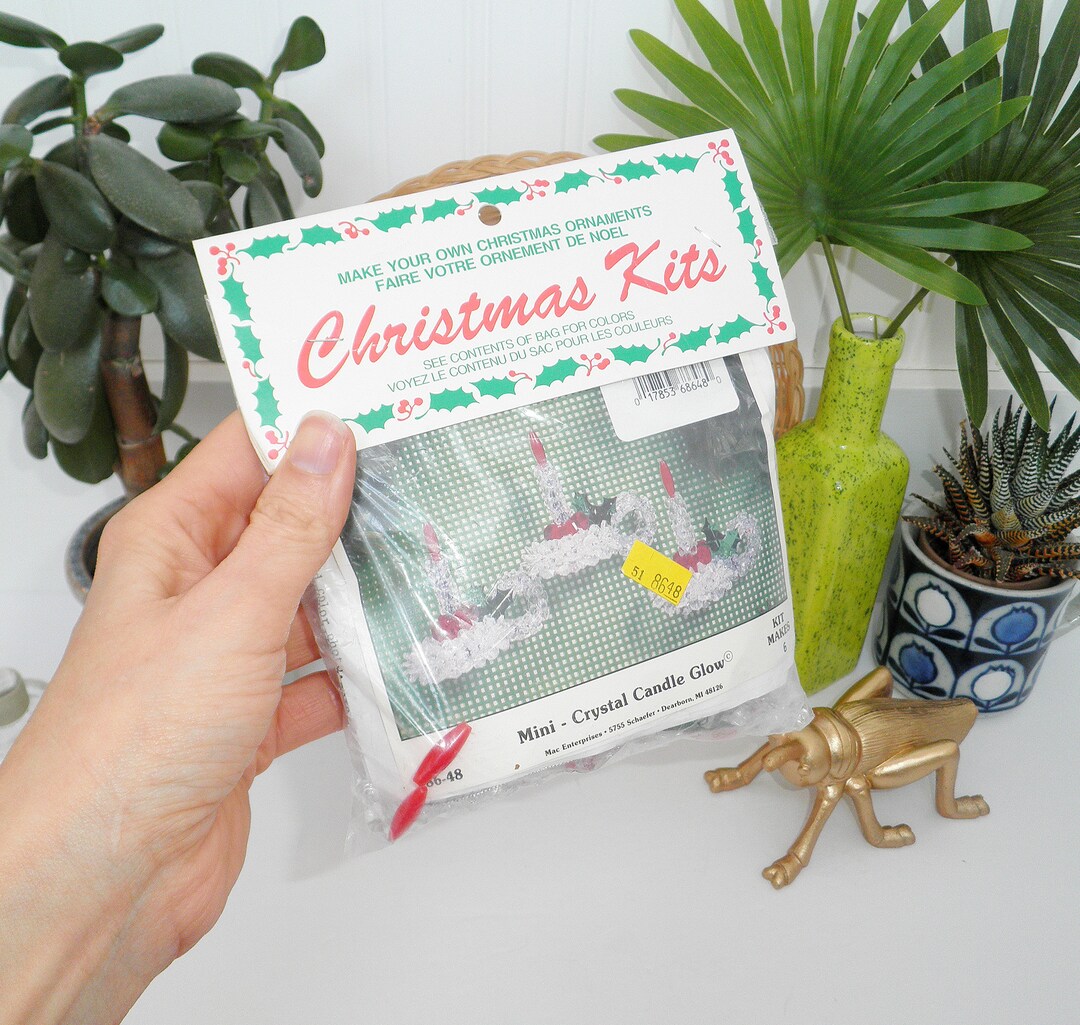 Vintage Merri Mac Christmas Kits Make Your Own Ornaments Mini Crystal ...