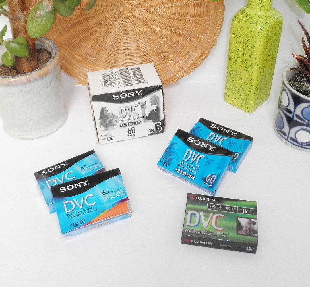 Vintage Y2K Sony & Fuji MINI DV DVC Video Cassettes Box of 5 2000's ...