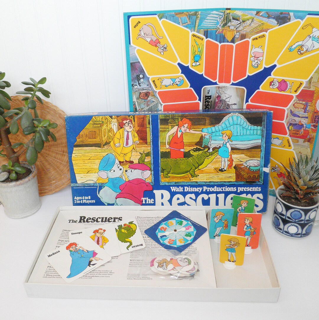 Vintage 1977 Walt Disney Productions Presents the Rescuers Board Game ...