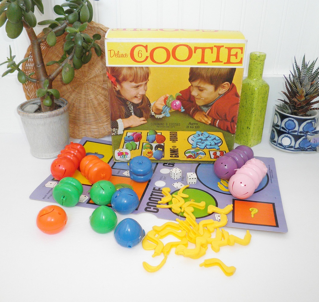 Vintage 1972 Deluxe 6 COOTIE Board Game 1970s Nostalgia Schaper ...
