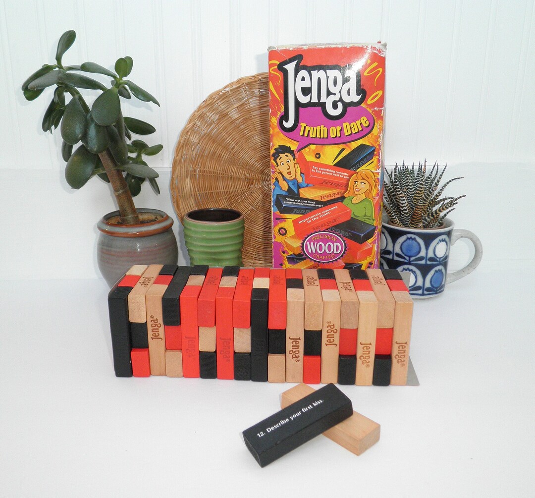Rare Y2K Vintage Jenga Truth or Dare by Milton Bradley Hasbro in Box ...