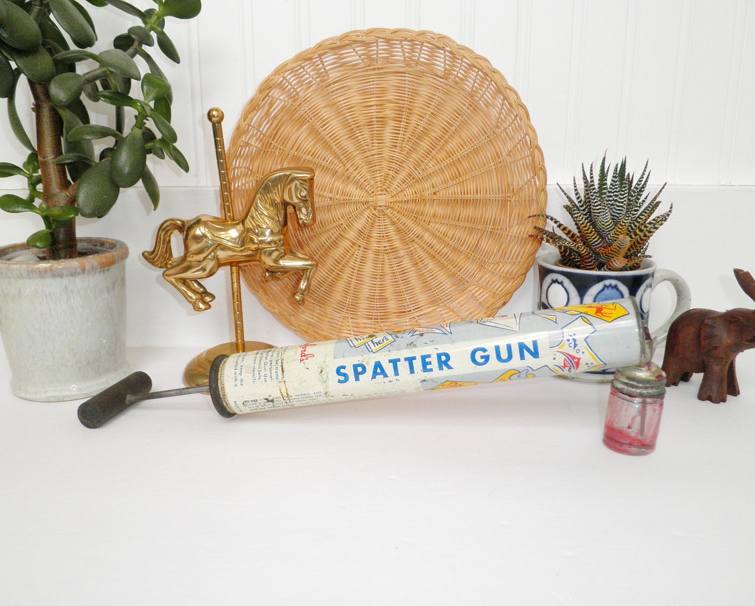 Vintage Midcentury Sanford's SPATTER GUN Airbrush Hand Pump Compressor ...