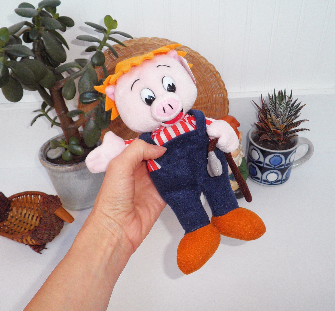 Vintage 1998 Piggly Wiggly Midwest Mr. Pig Stuffed Animal Beanie 1990s ...
