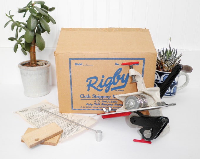 Vintage RIGBY Cloth Stripping Machine Model D No 3 & 4 Cutter J.D ...