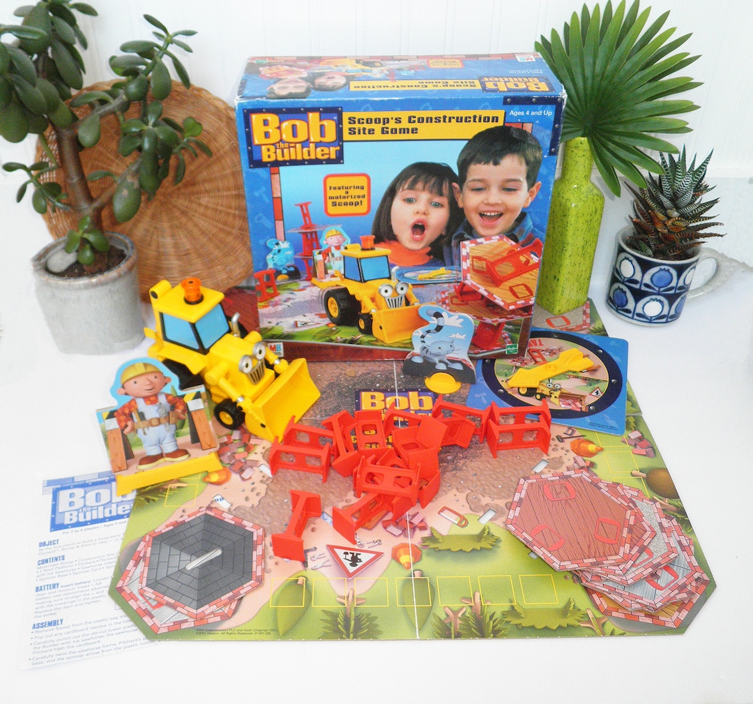 Vintage 2001 Bob the Builder Game Scoop's Construction Site Motorized ...