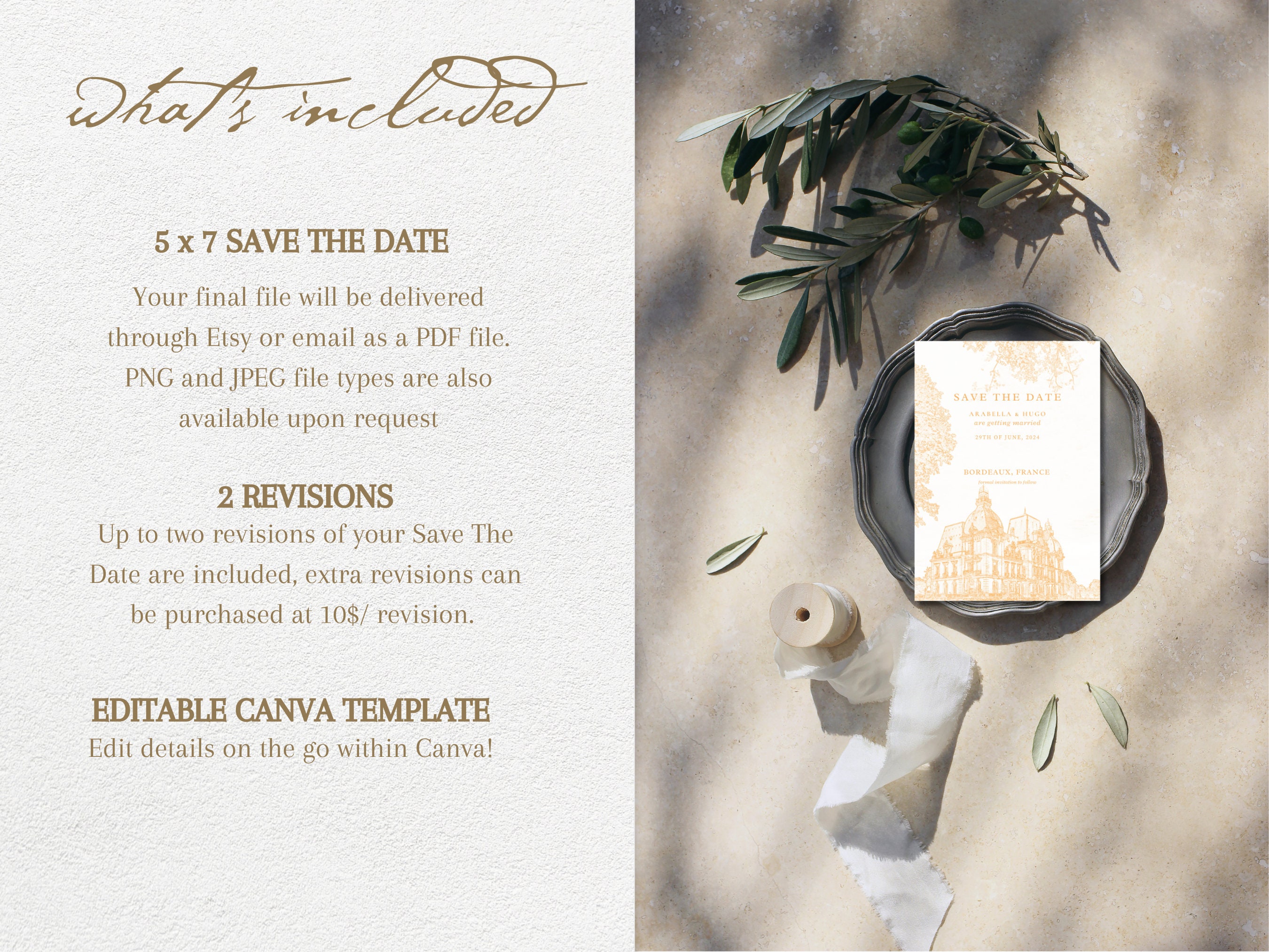 Custom Line Illustration Wedding Venue Save the Date, Line Art Wedding ...