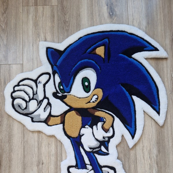 Sonic the Hedgehog Handmade Rug - Etsy