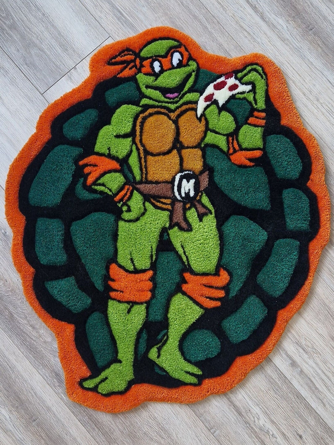 Special Michelangelo Turtle Ninja Tufted Rug Handmade Small Carpet Wall ...
