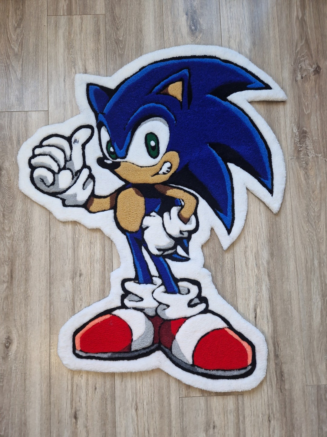 Sonic the Hedgehog Rug: Tufted Handmade Gamer Decor - Etsy