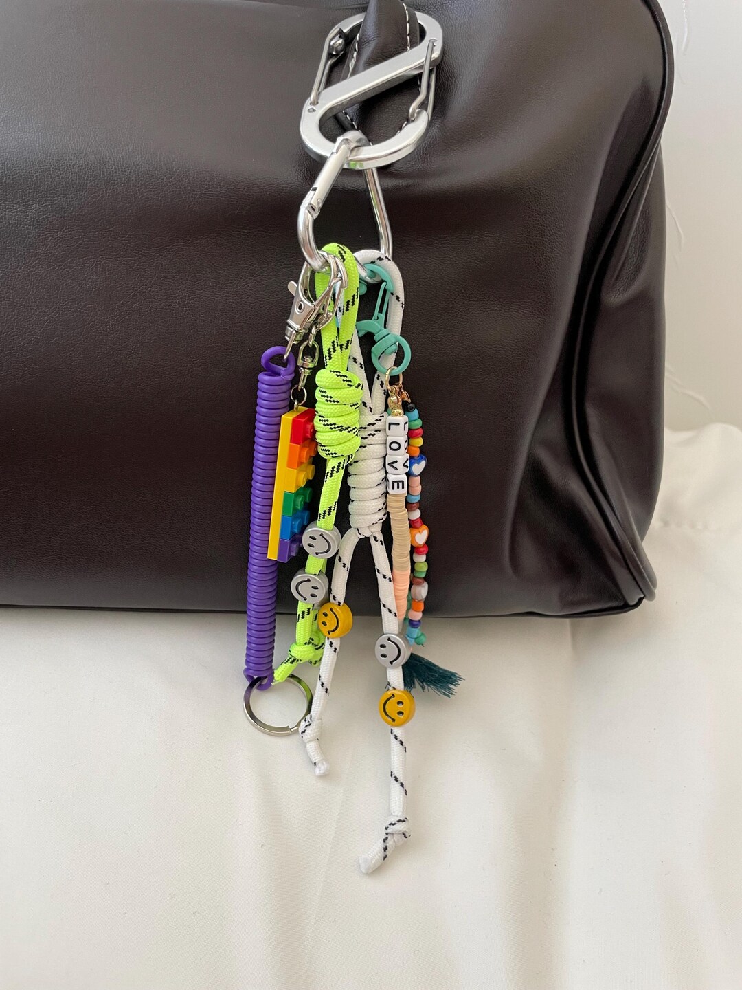 Diy Building Blocks Bag Charm Handmade Keychain Accessories Bag Charms ...