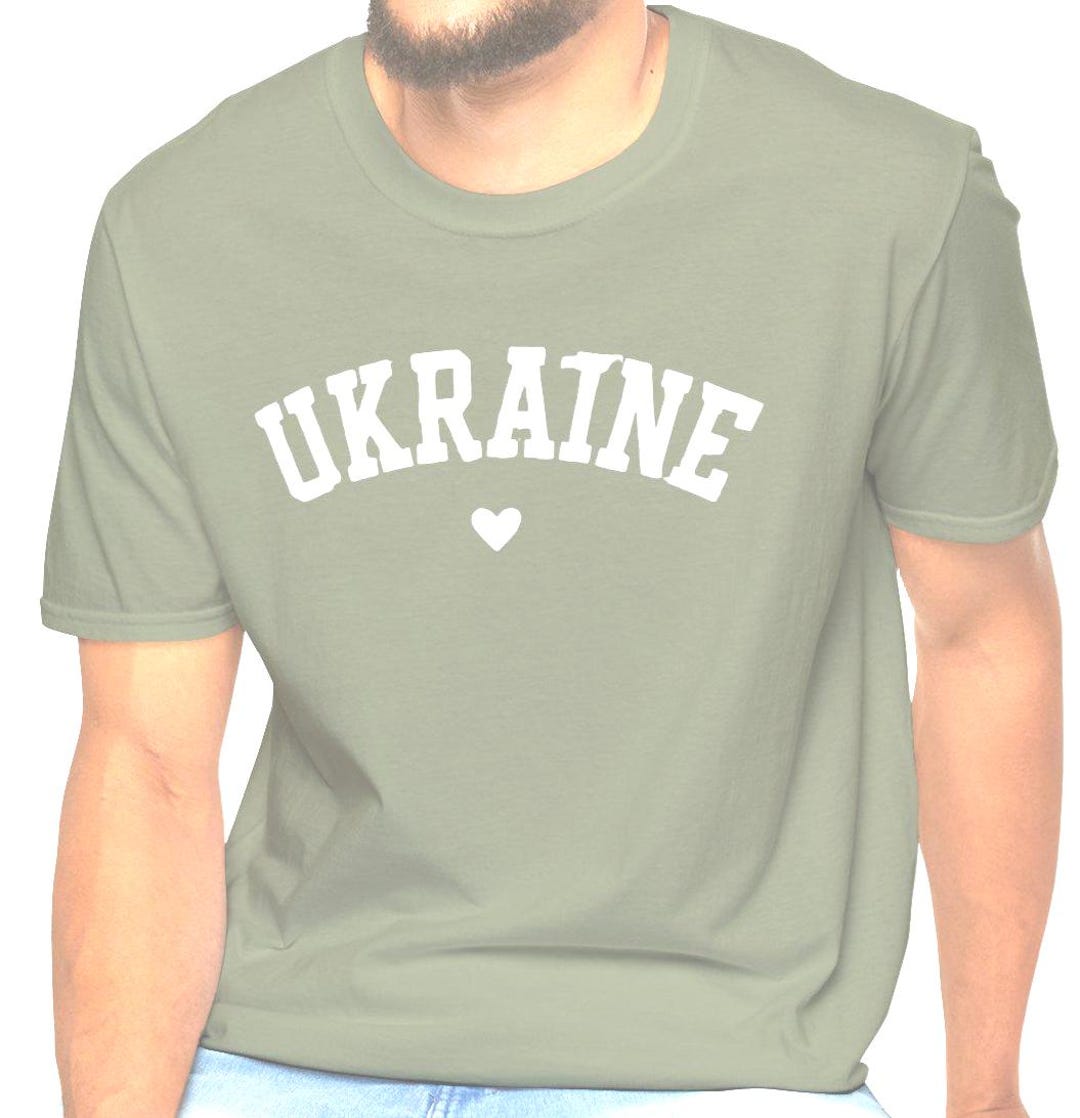 Ukraine Support Shirt-olive Green Unisex Tee-minimalist, Ukraine T ...