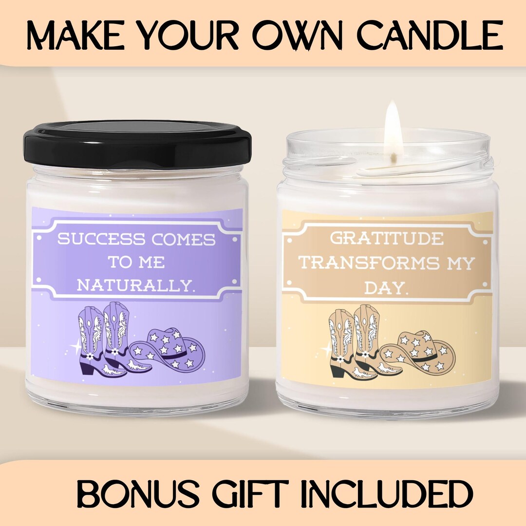 Personalized Western Candle With Positive Affirmation for Coworker ...