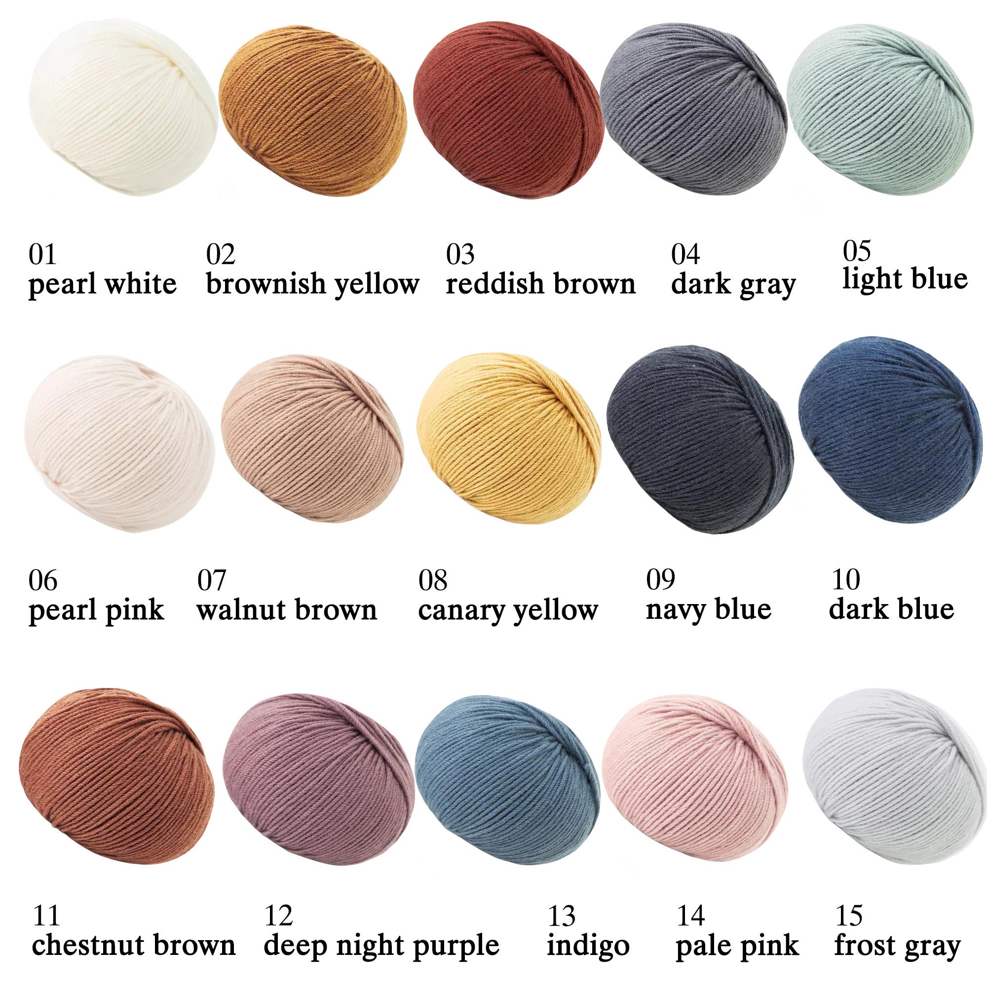 52 Color Natural Fiber Yarn, Alpaca Yarn, Wool Yarn, Sock Yarn, Alpaca ...