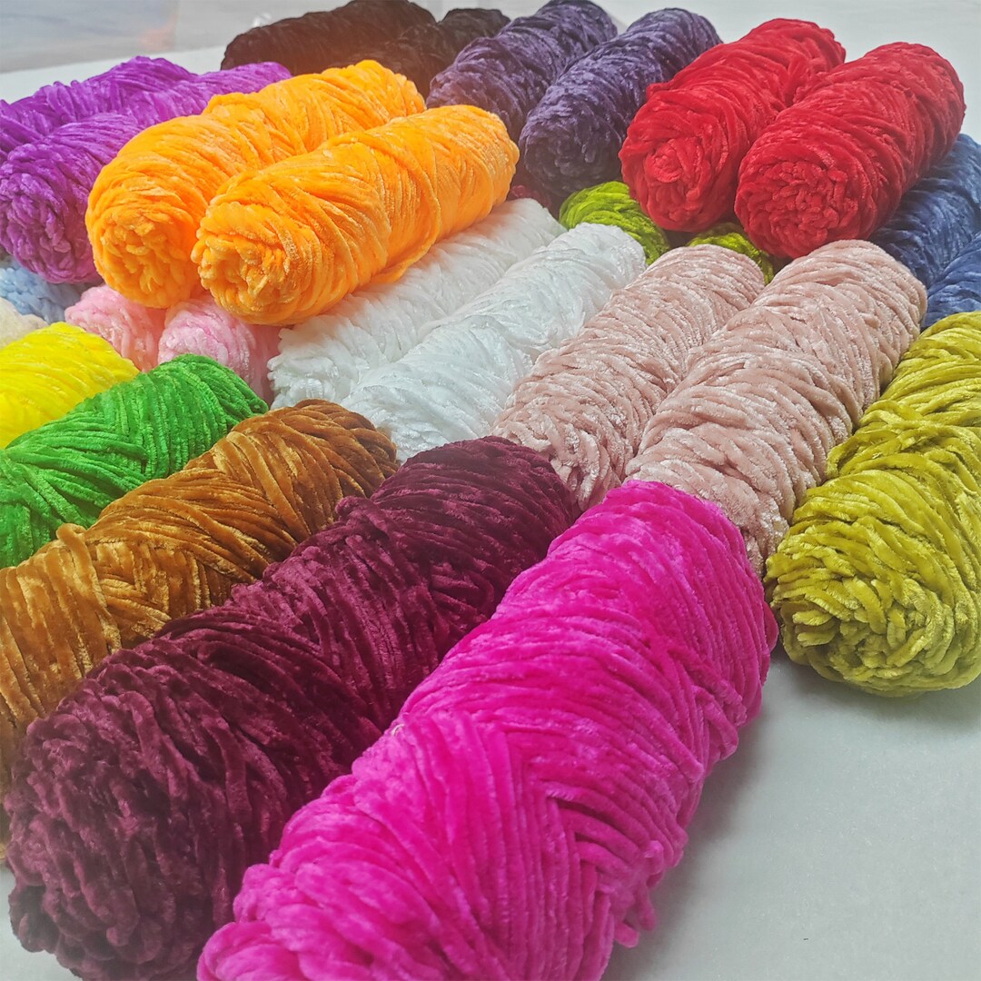 42 Colors Amigurumi Doll Animal Velvet Yarns, Soft Velvet Yarn 95 Gram ...