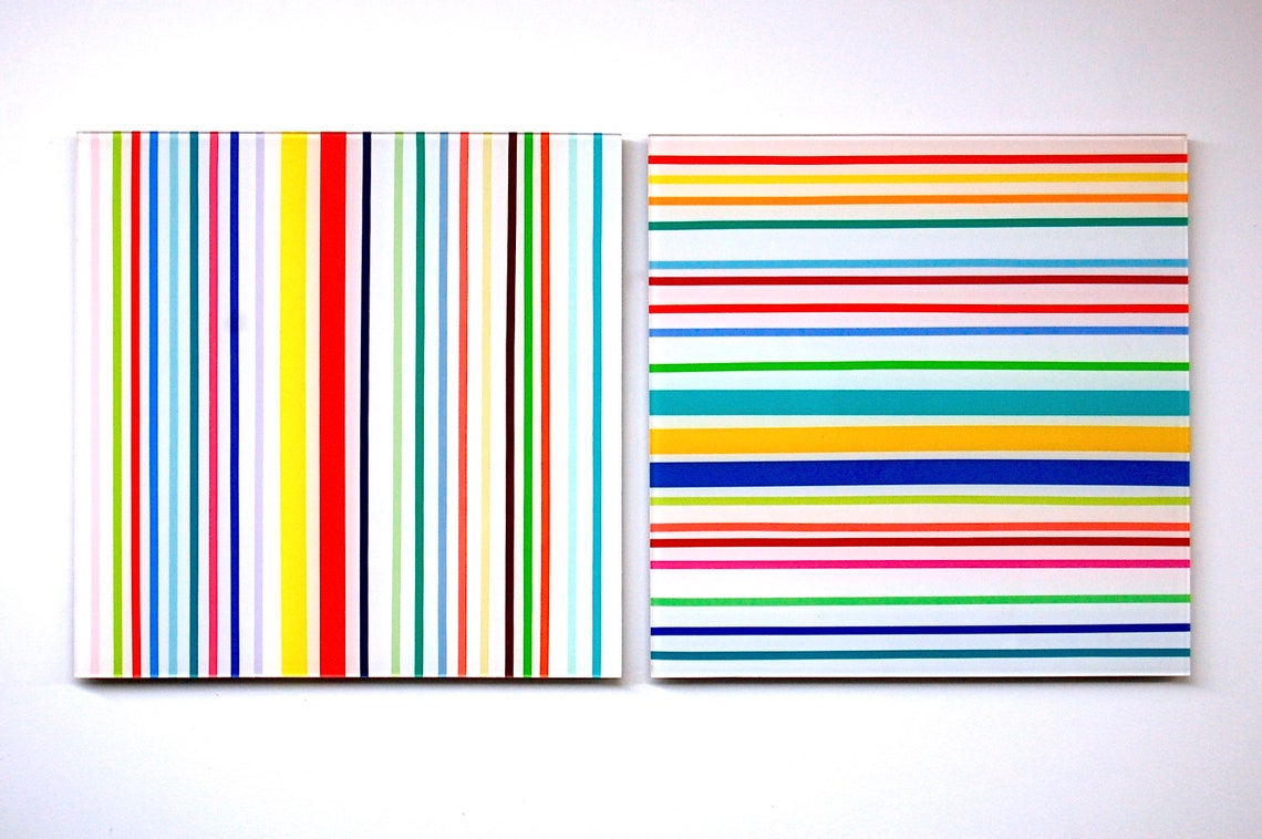 Two Piece Modern Stripes Wall Sculpture - Etsy