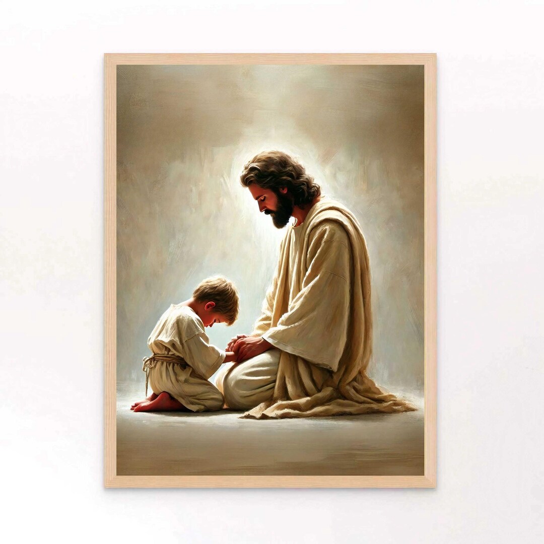 Divine Friends | Christian Wall Art | Jesus With Children | Jesus ...