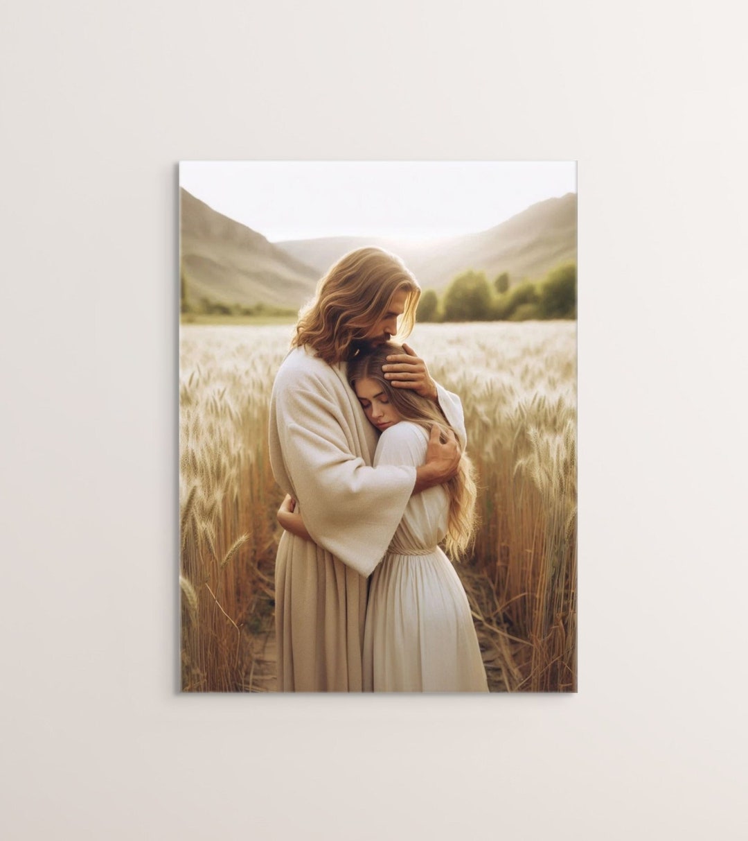 Jesus Hugging Woman, Digital Christian Art, Jesus Painting, LDS Art ...