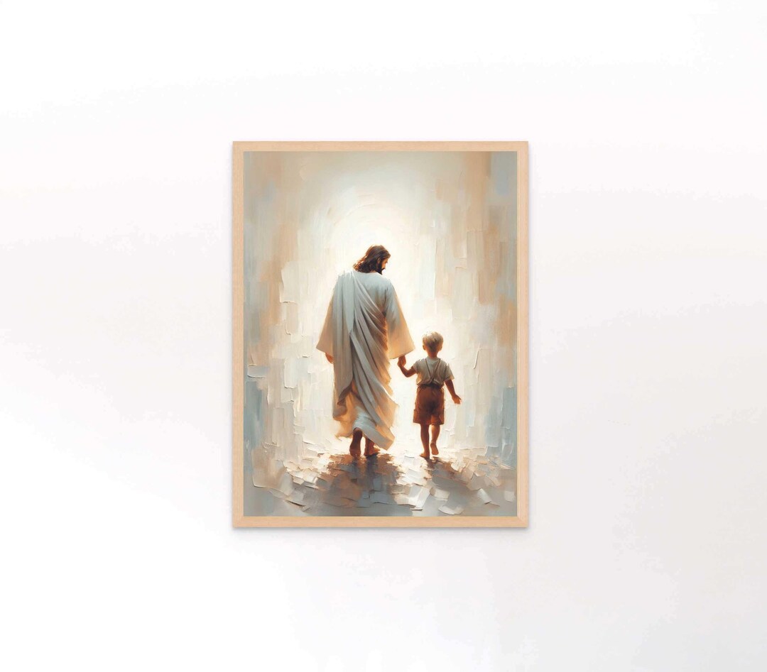 Road of Faith, Christian Wall Art, Jesus and Boy, Jesus Art, LDS ...