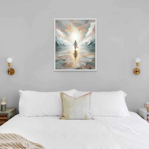 Jesus Walking on Water Kintsugi, Christian Art, Jesus Walk Art, Jesus ...