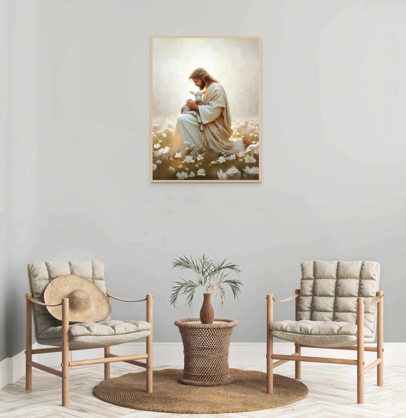 He Will Save the Lamb | Christian Art Prints | Leave the 99 Art ...