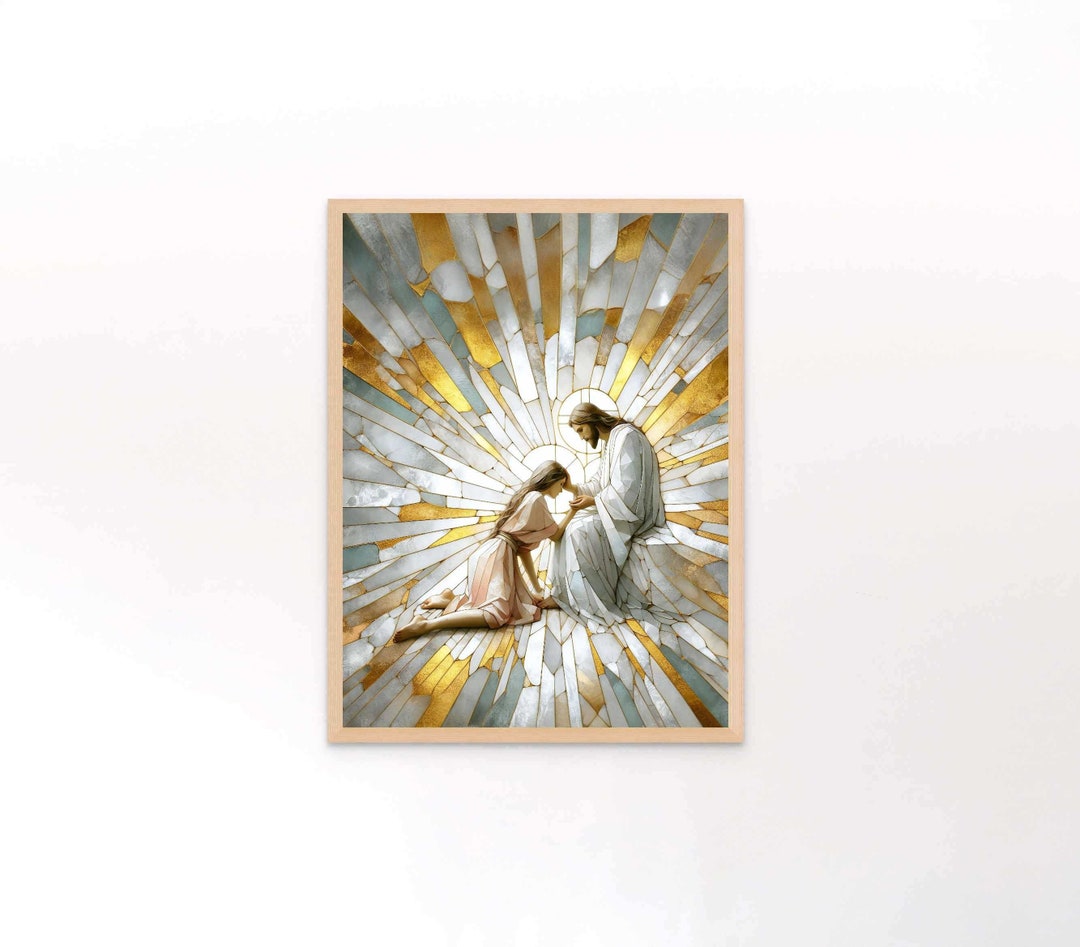 Jesus Healing the Bleeding Woman, Modern Christian Art, Jesus Heals a ...