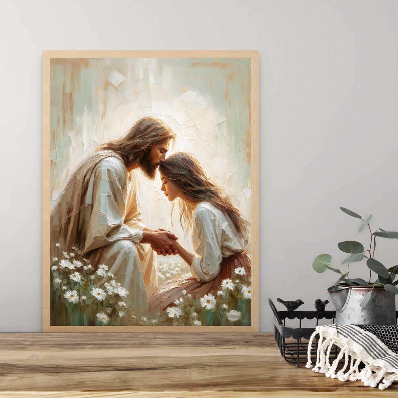 Love of a Savior, Christian Art, Jesus and Girl Art, Jesus Picture, LDS ...