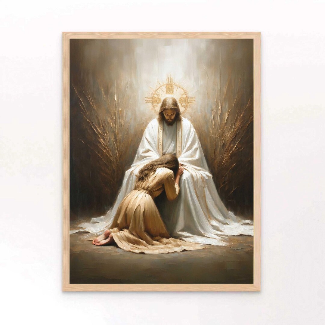 Forgiven by Him | Christian Wall Art | Jesus With Girl Art | Christian ...