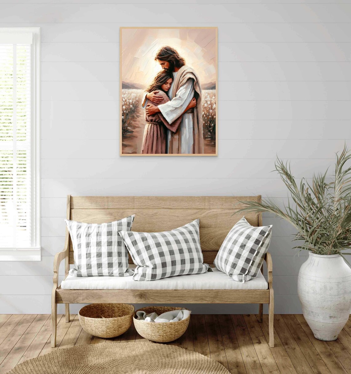Hug of Mercy, Christian Painting, Jesus and Girl, Picture of Jesus ...