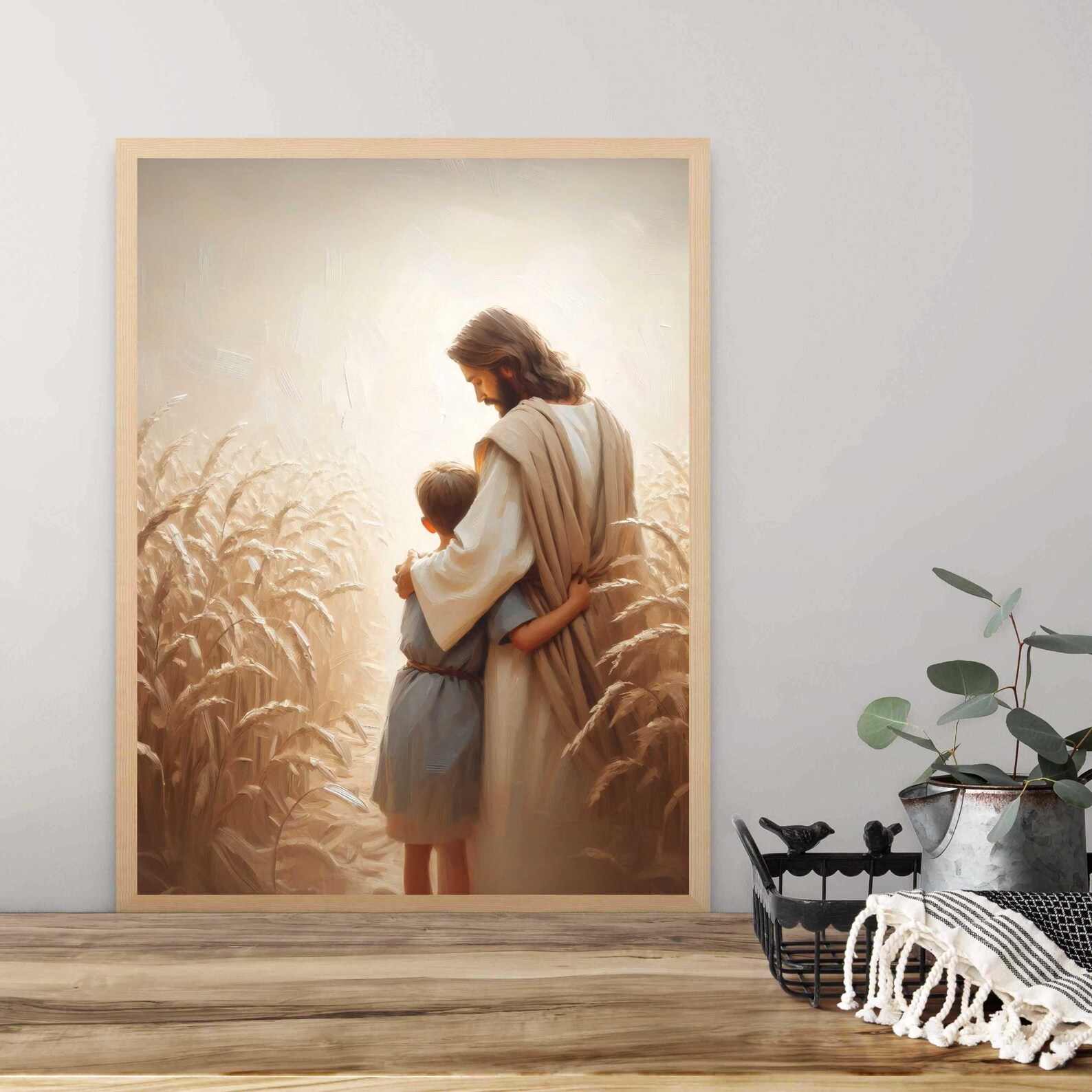 Safe With Jesus, Modern Christian Art, Jesus With Boy, Jesus Christ ...