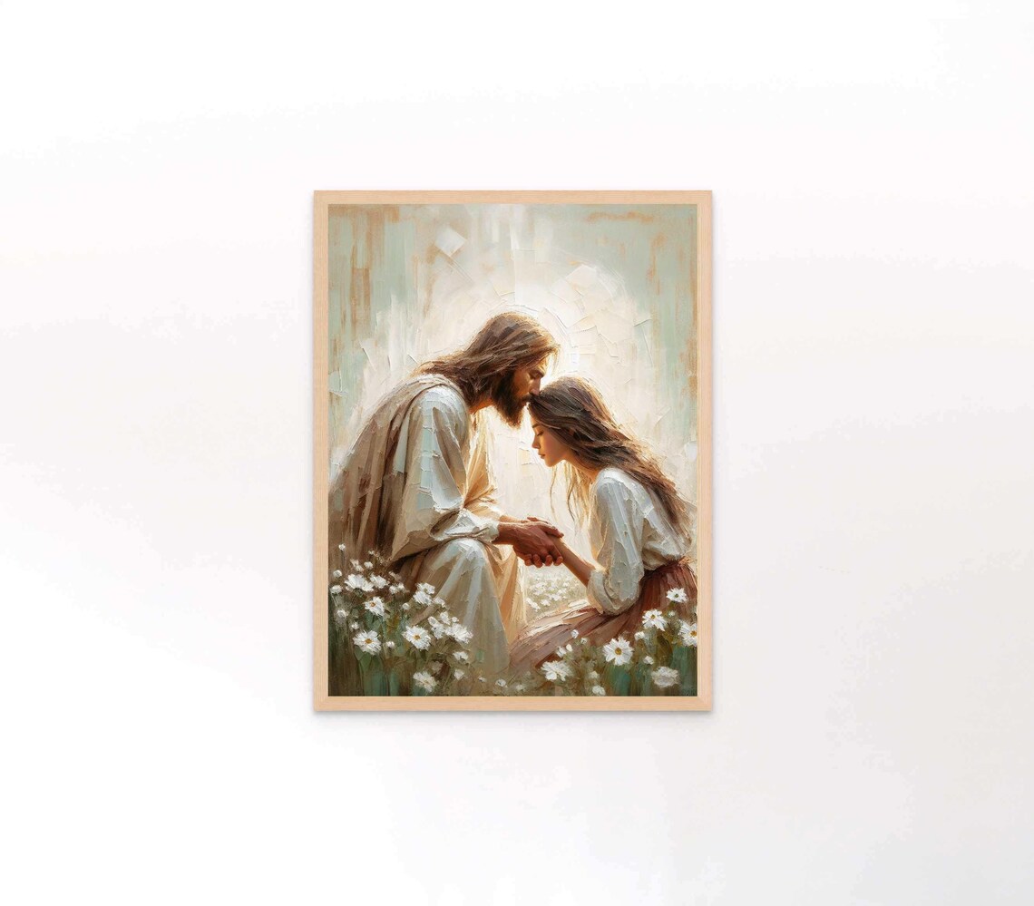 Love of a Savior, Christian Art, Jesus and Girl Art, Jesus Picture, LDS ...