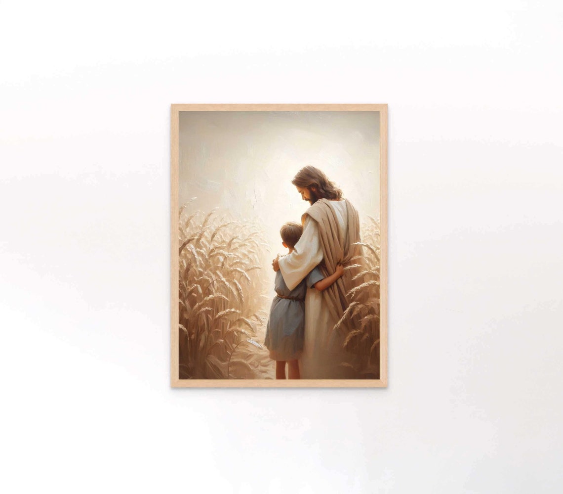 Safe With Jesus, Modern Christian Art, Jesus With Boy, Jesus Christ ...