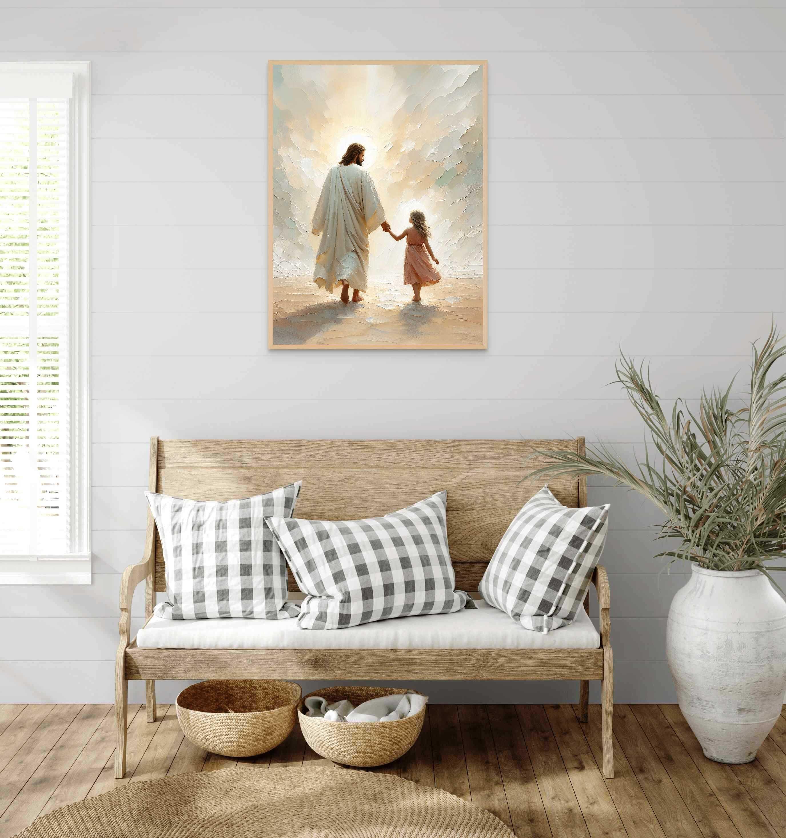 Happy With Him, Christian Art, Jesus and Girl, Jesus Painting, LDS Art ...