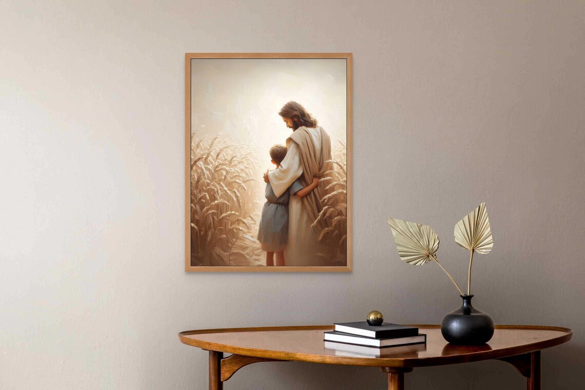 Safe With Jesus, Modern Christian Art, Jesus With Boy, Jesus Christ ...