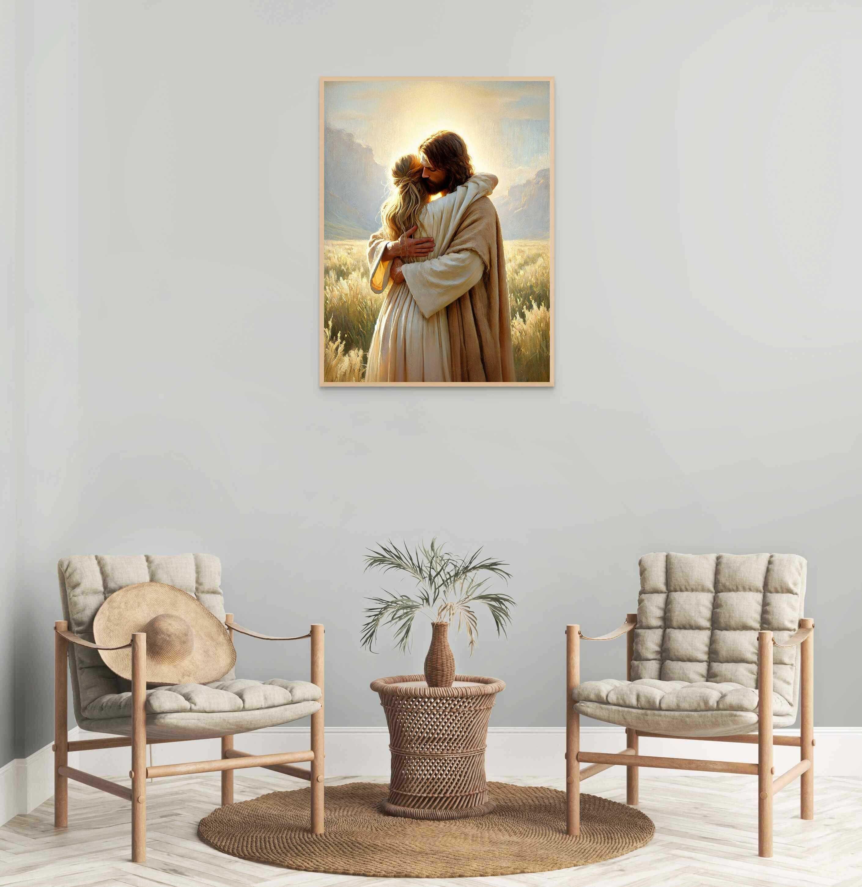 He Loves You | Christian Art Prints | Jesus Hugging Woman | Jesus ...